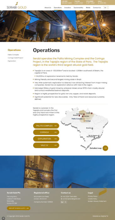 Serabi Gold - Brighter*IR